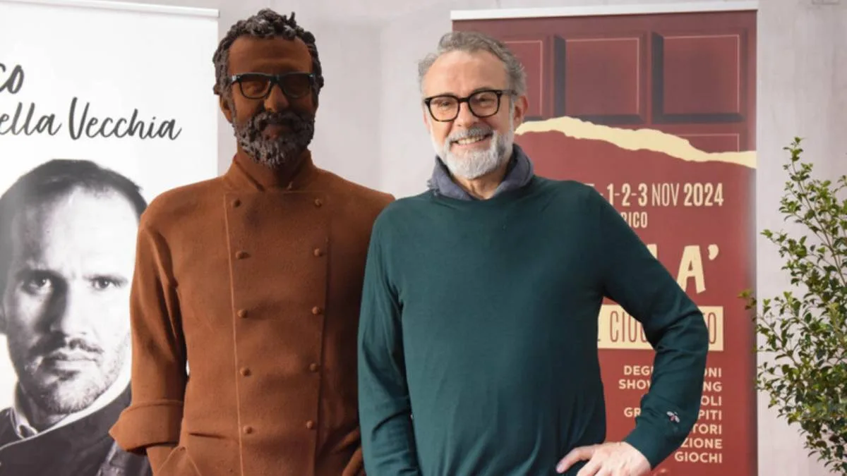 Realistic chocolate statue pays tribute to chef Massimo Bottura